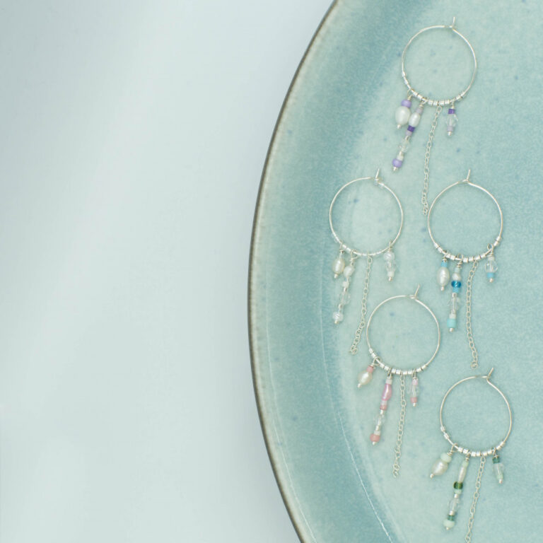 Ørering (enkelt) - Funky Hoop clear/silver - fra Smykish - Butik Gejst